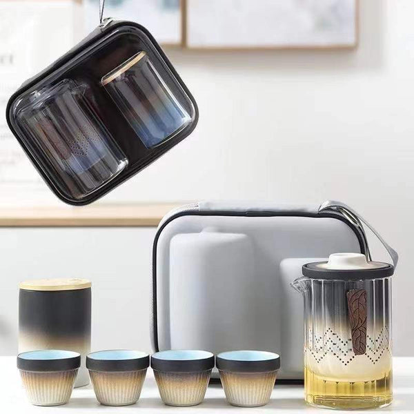 Set de Té Portátil con Taza Filtro y Contenedor de té - 3 Tonos de Col ...